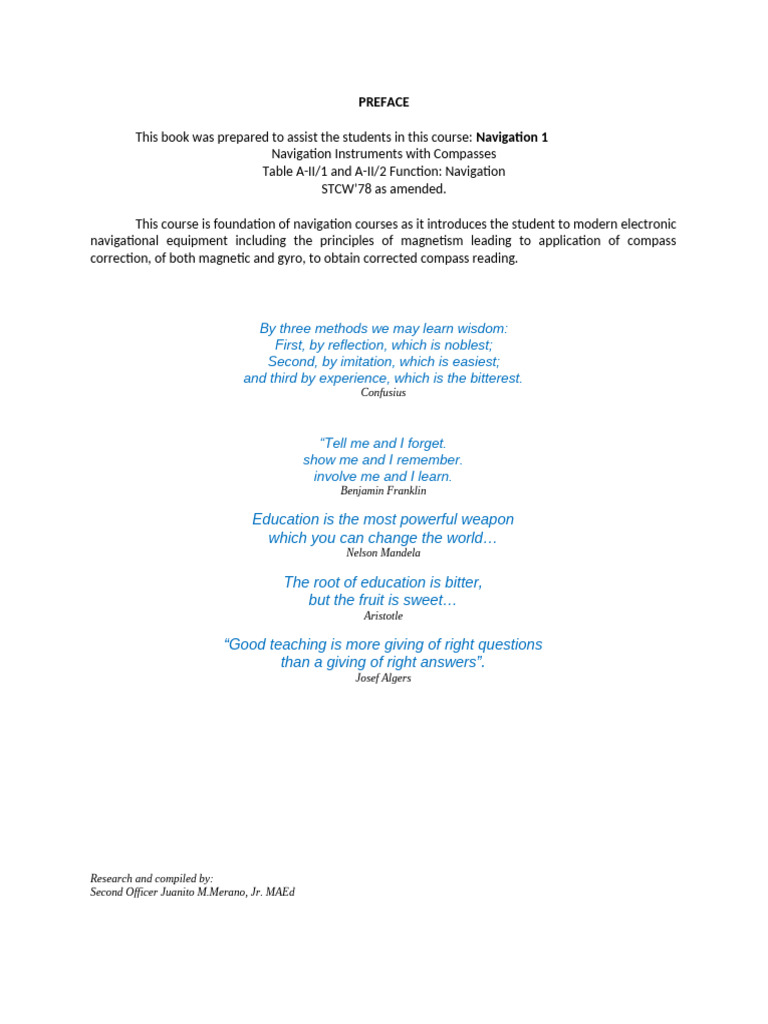 PREFACE of Nav. 1 | PDF