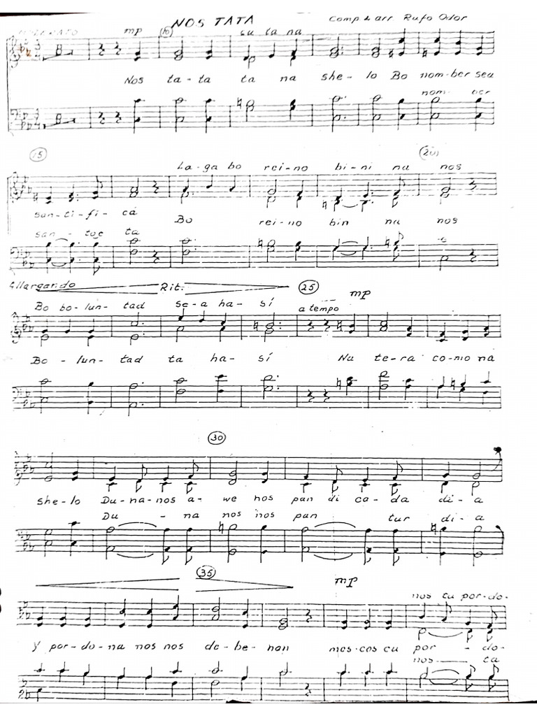 Nos Tata Partitura | PDF