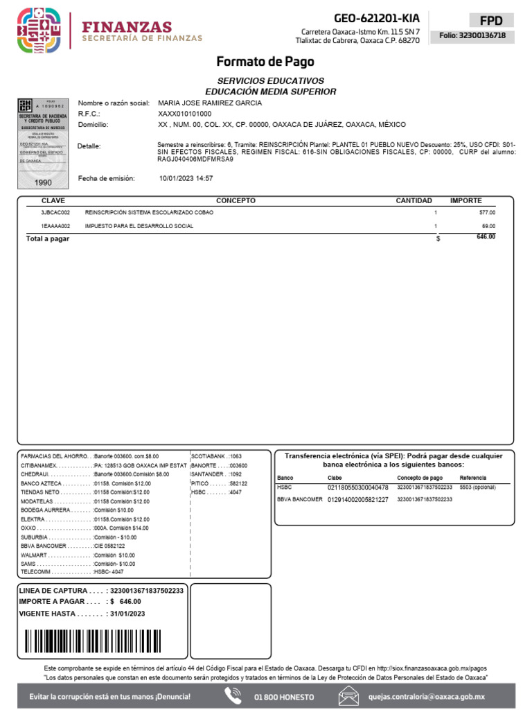 Hoja de Rescripcion | PDF