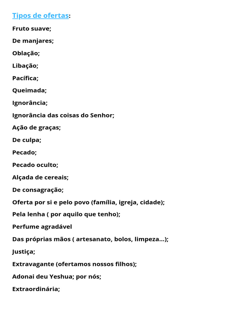 Tipos de Oferta | PDF