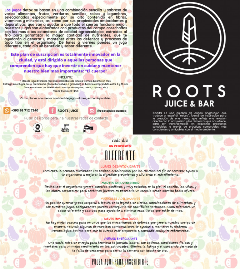 ROOTS JUICE Info | PDF