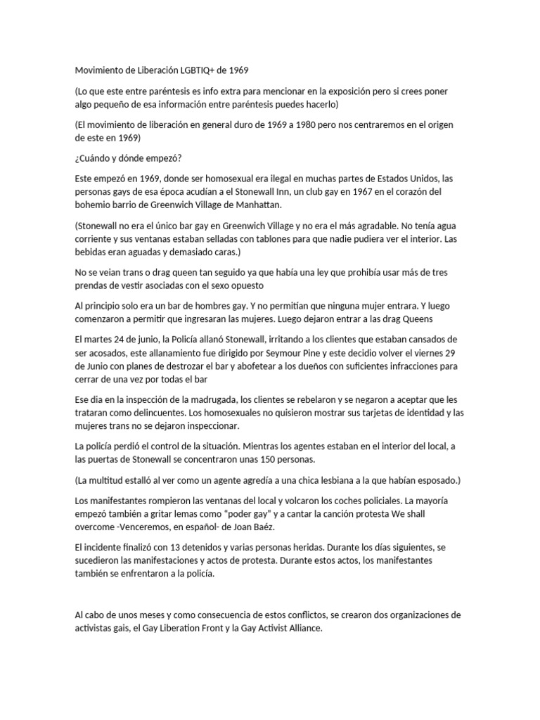 Movimiento de Liberación LGBTIQ | PDF Movimiento de Liberación LGBTIQ | PDF