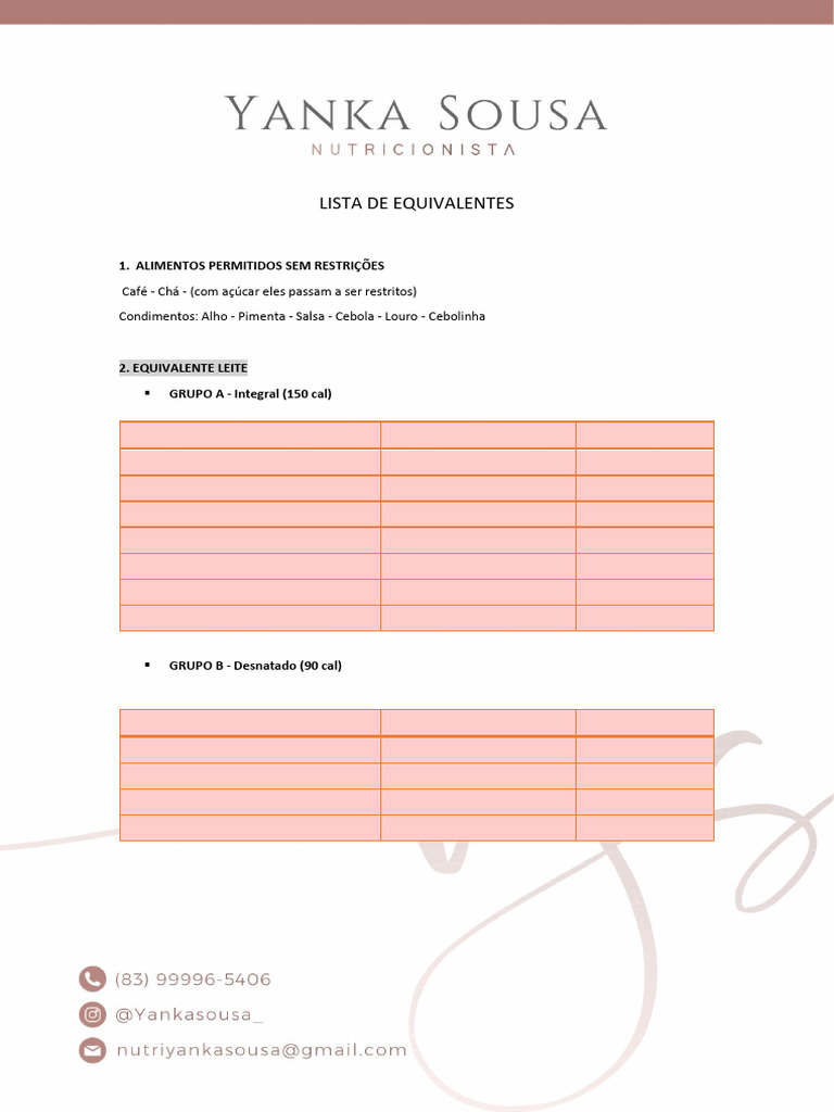 Lista de Equivalentes 2 | PDF