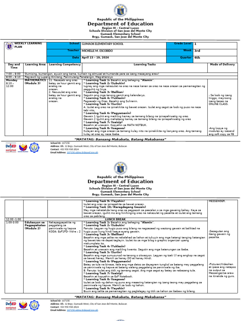 WLP Week 3 Escobido Michelle | PDF