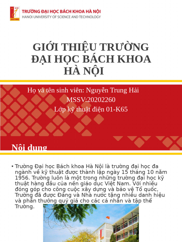 HUST PPT Template 2017 | PDF