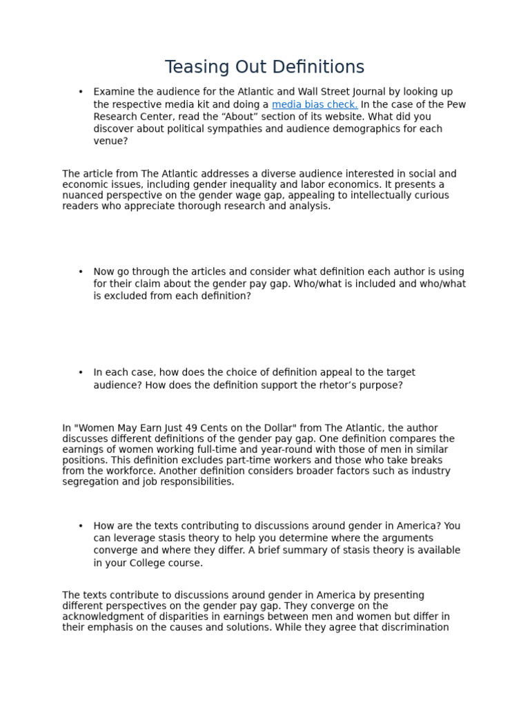 Teasing Out Definitions | PDF