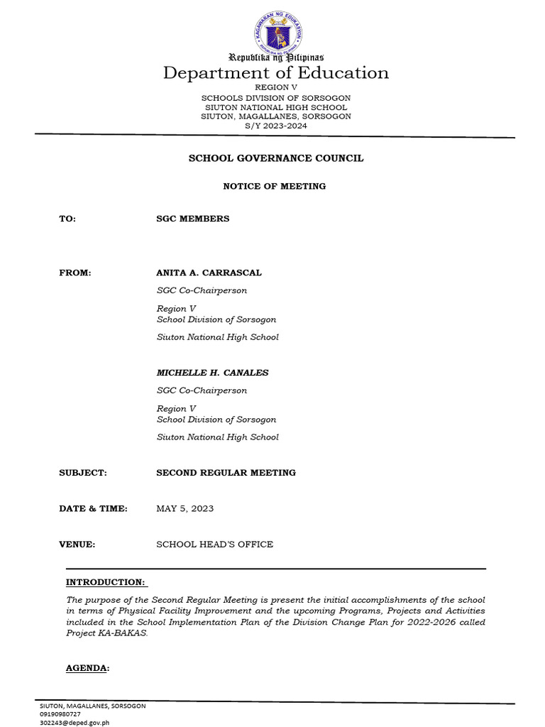 (SGC) NOM Template | PDF