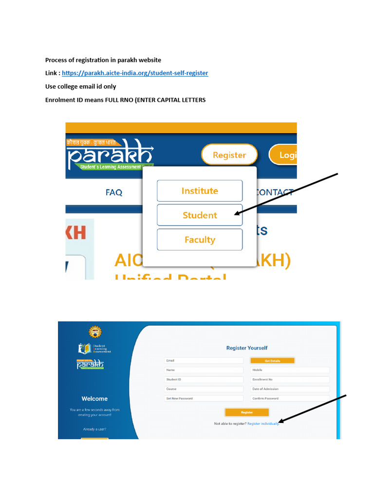 Parakh Registration Process | PDF