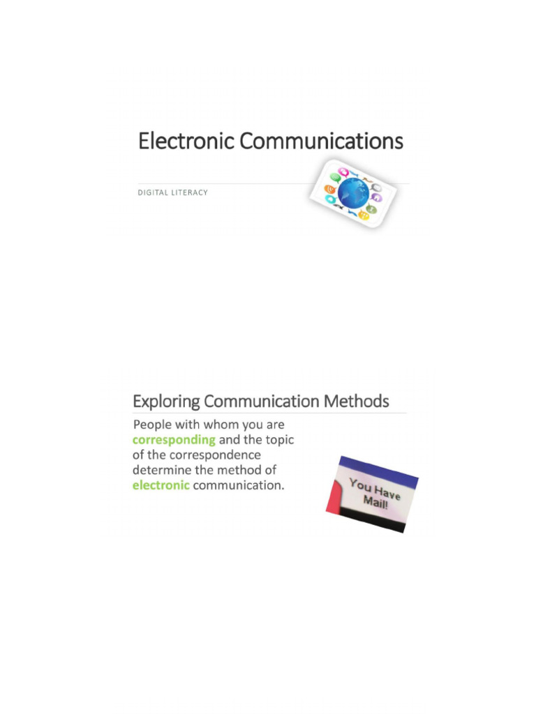 Electronic Communication | PDF