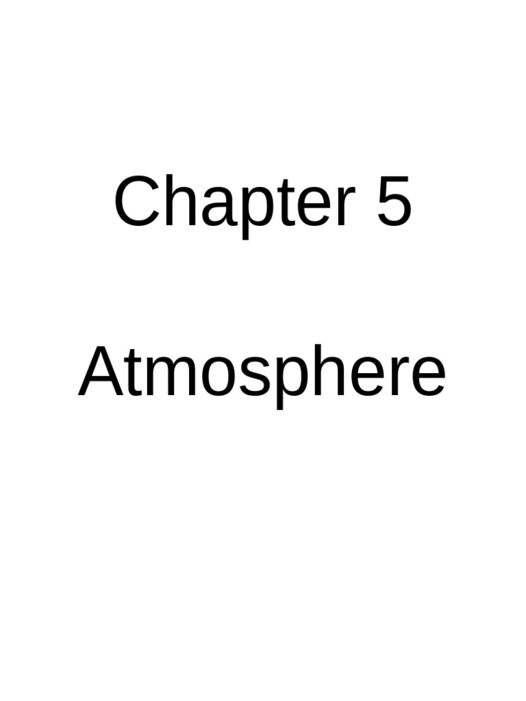 Chapter 5 Atmosphere | PDF