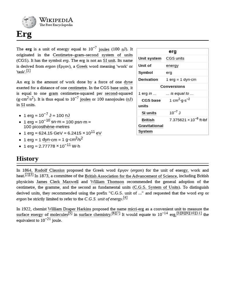 History: Erg Ergon | PDF