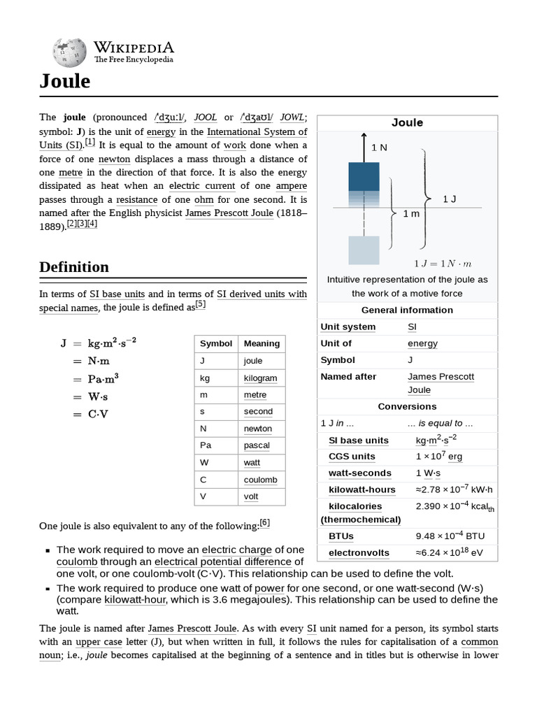 Joule | PDF