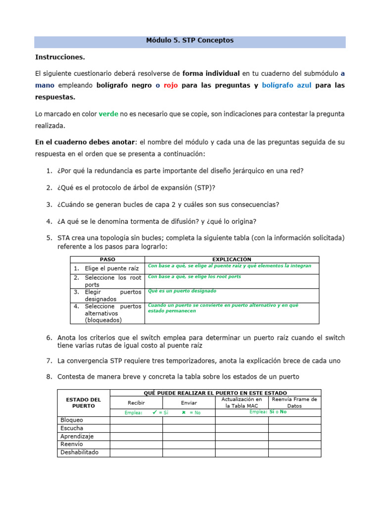 Módulo 5 - Cuestionario | PDF