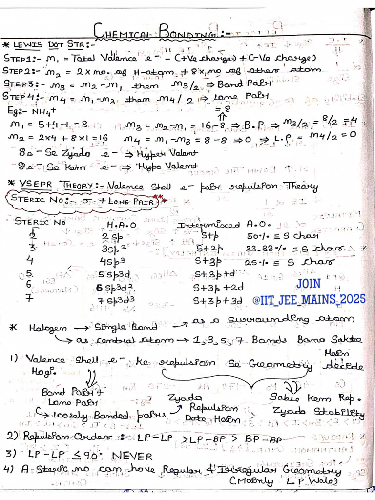 Chemical Bonding Short Notes | PDF
