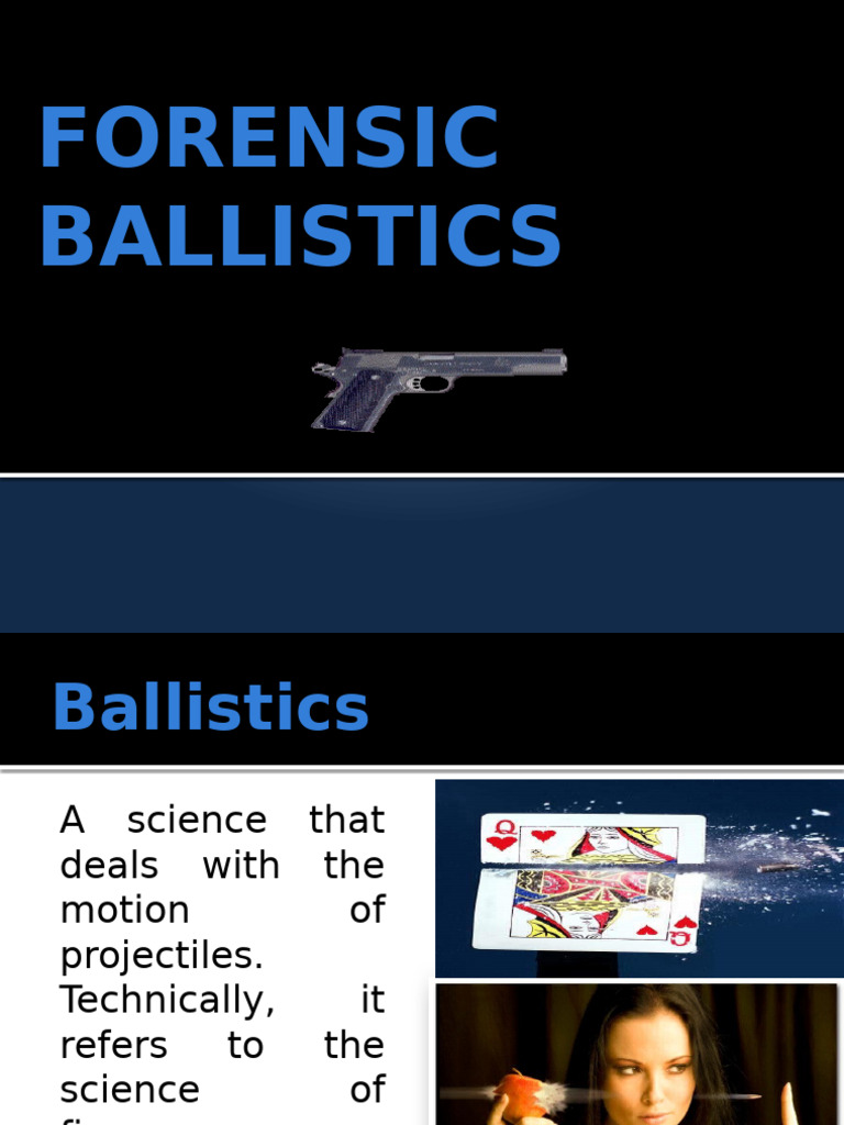 Forensic Ballistics | PDF