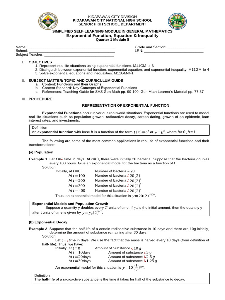q1 Gen Math m5 Final Lavin | PDF