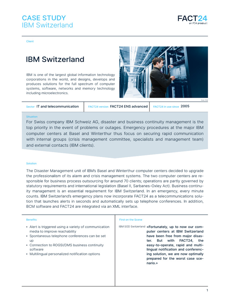 FACT24 CaseStudy IBM | PDF
