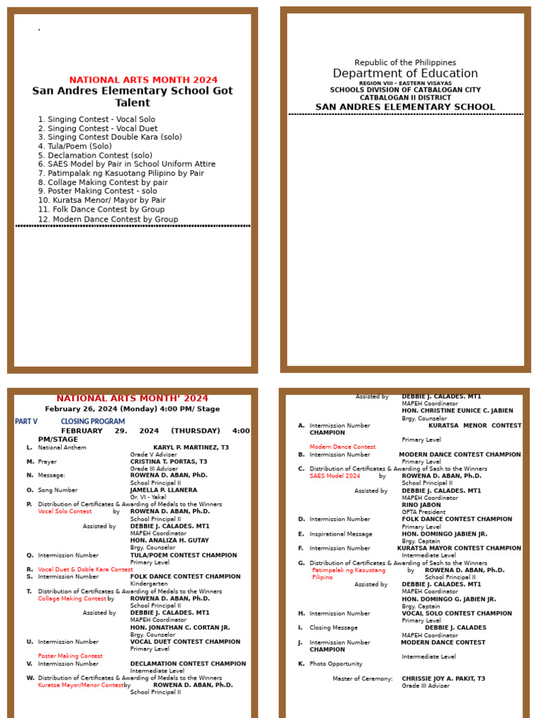 Closing Program | PDF