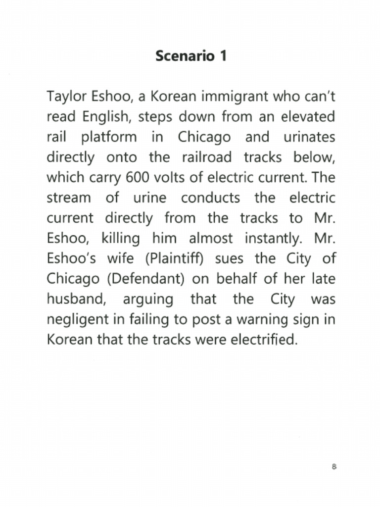 Negligence Scenarios | PDF