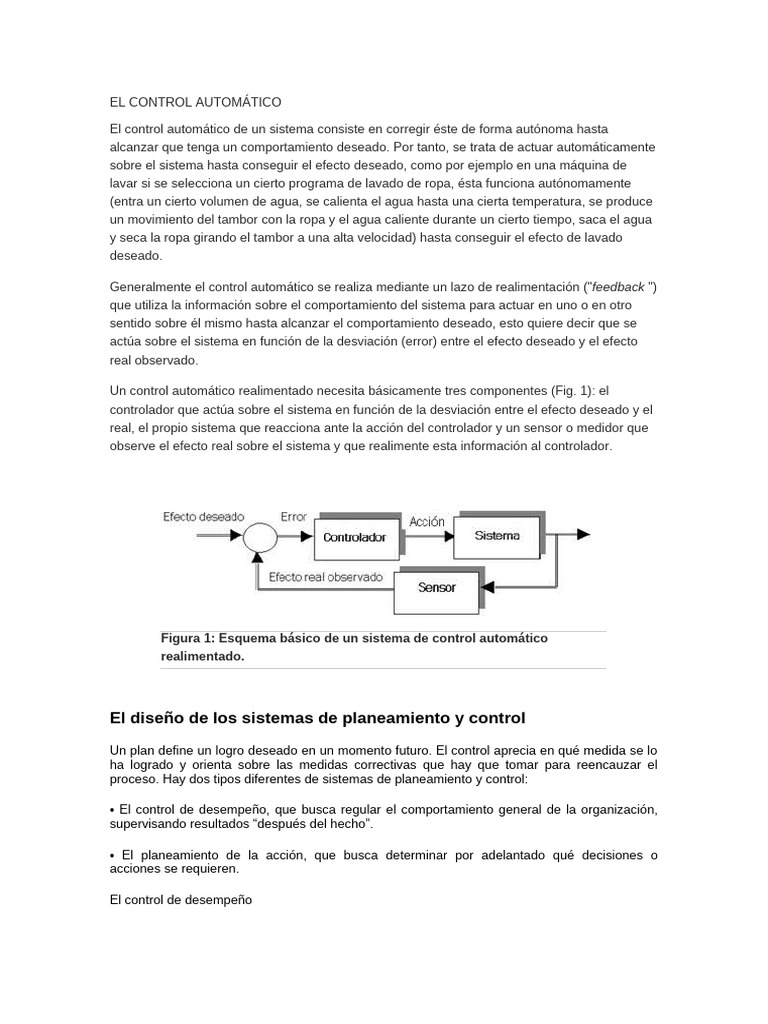 El Control Automático | PDF