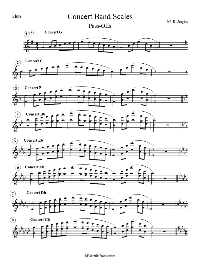 Concert Band Scale Pass-Offs All Parts | PDF