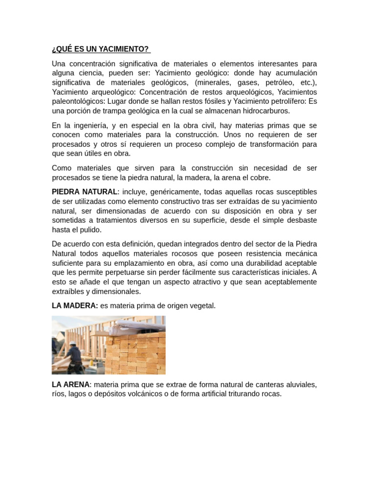 Qué Es Un Yacimiento | PDF