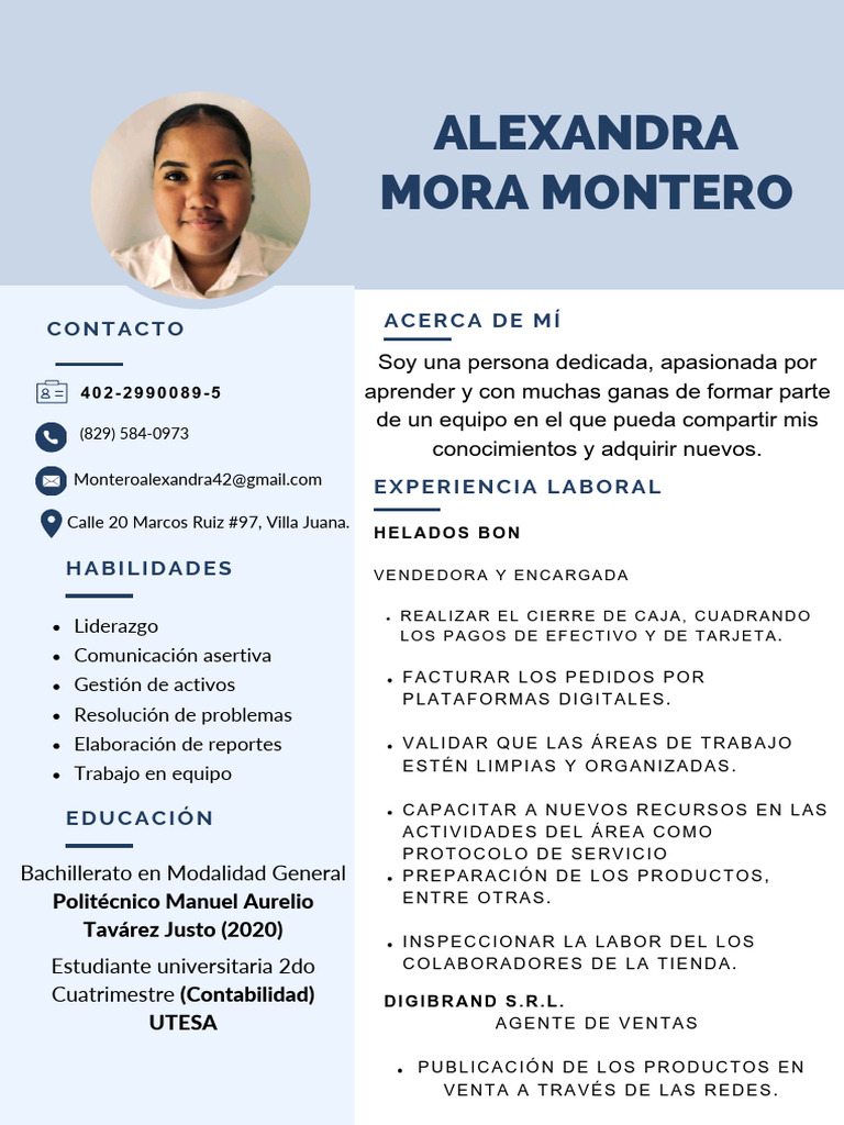 CV, Alexandra Mora. | PDF