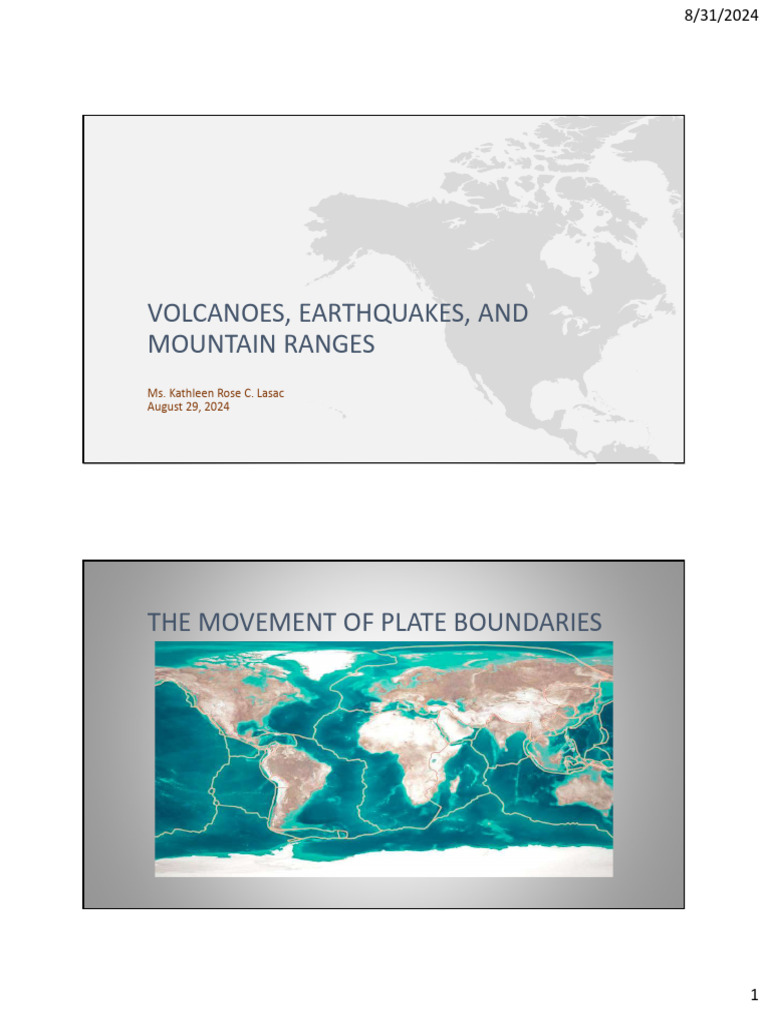 G10 Volcanoes Earthquakes and Mountain Ranges | PDF