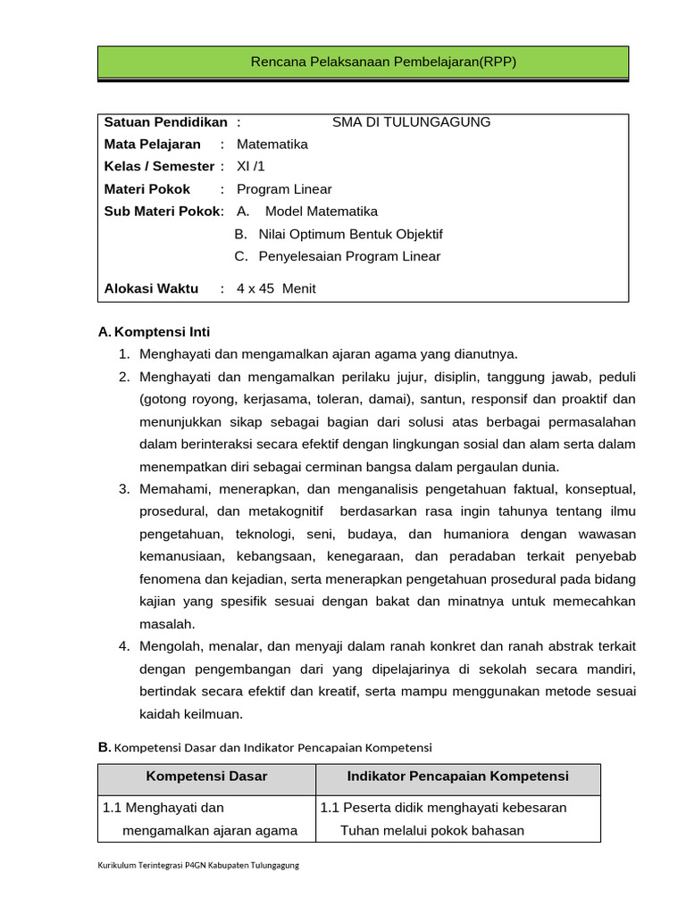 RPP Kelas 11 | PDF
