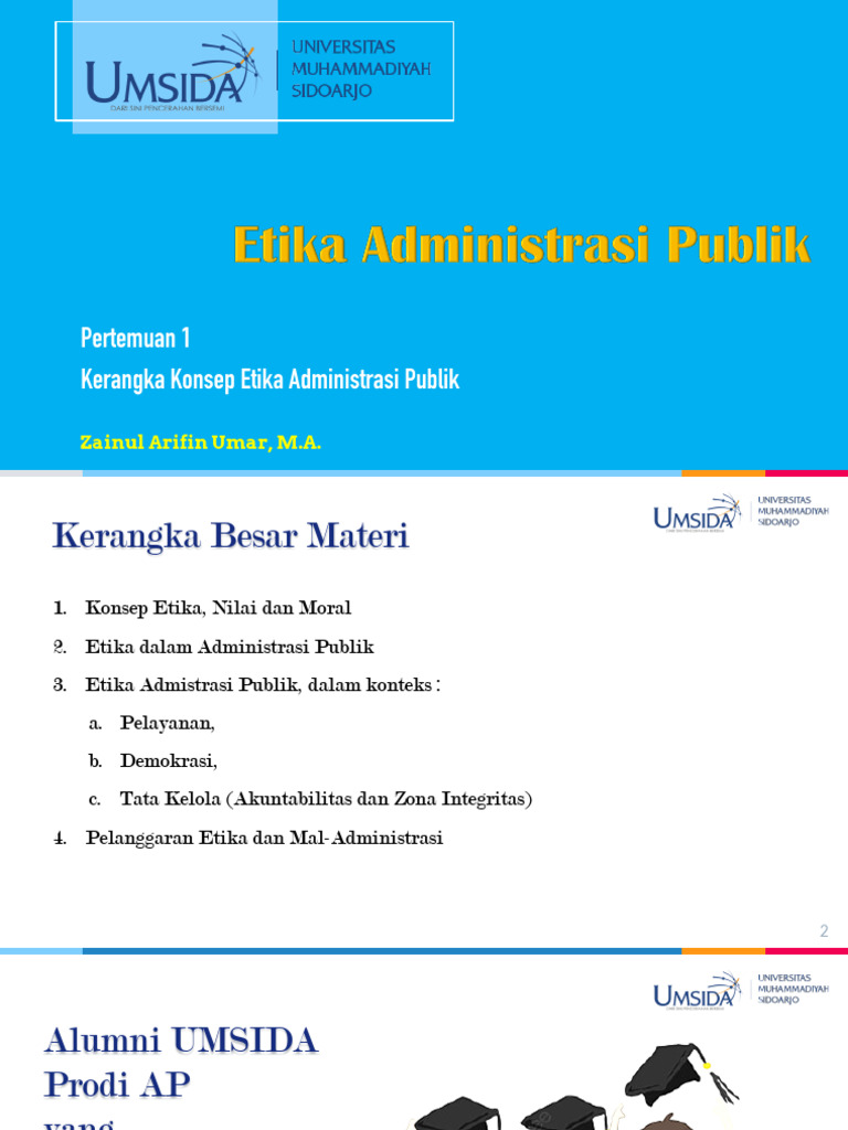 Pertemuan 1 - Kerangka Konsep Etika Administrasi Publik | PDF | Karier & Perkembangan | Sains ...