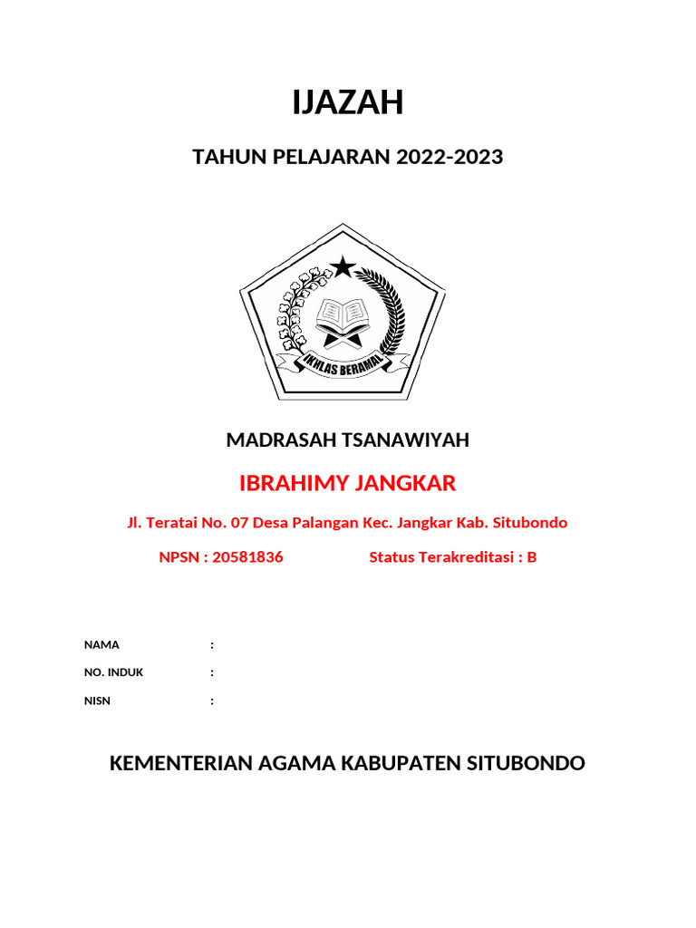 Contoh Format Map Ijazah | PDF