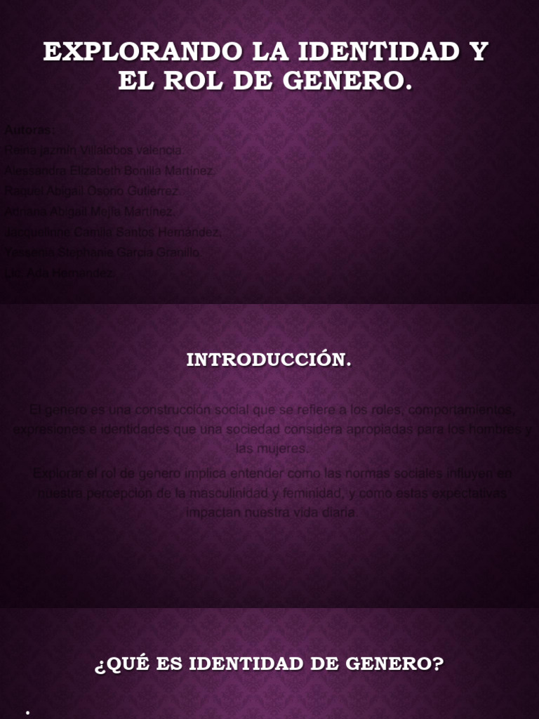 Explorando La Identidad y El Rol de Genero | PDF