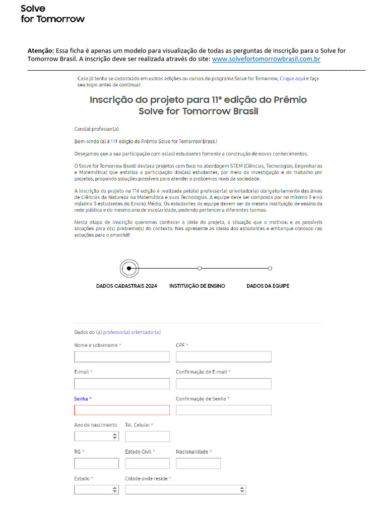 Modelo Ficha 11edicao SFT | PDF