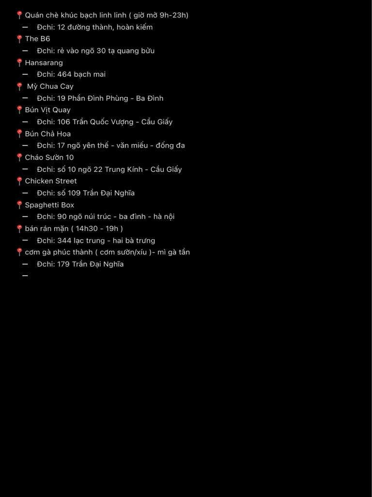 ?quán Chè Khúc B CH Linh Linh (Gi M 9h-23h) | PDF