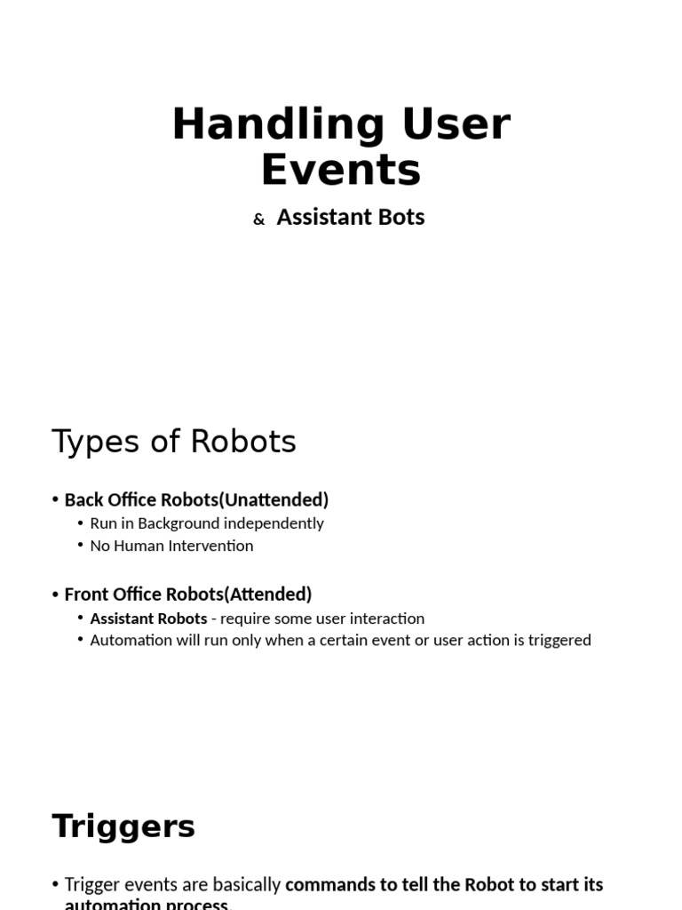 Handling User Events-Triggers | PDF