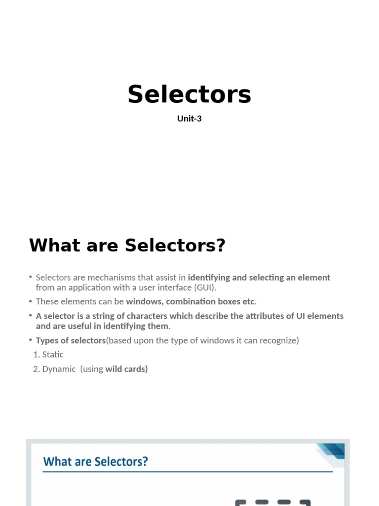 Selectors in Rpa | PDF