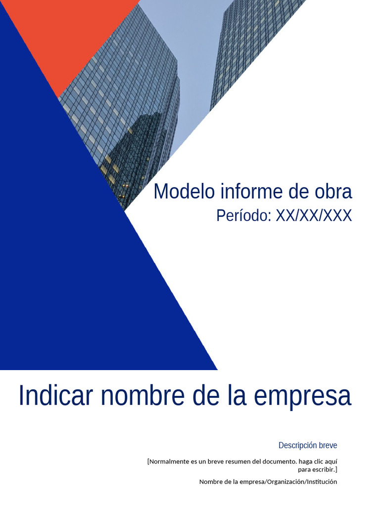 Modelo de Informe de Obra en Word | PDF