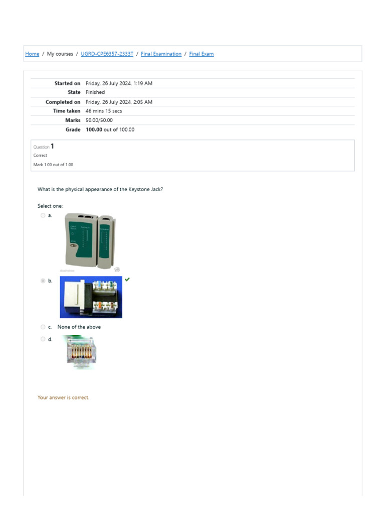 Final Lec Exam | PDF | Computer Network | Wireless Lan