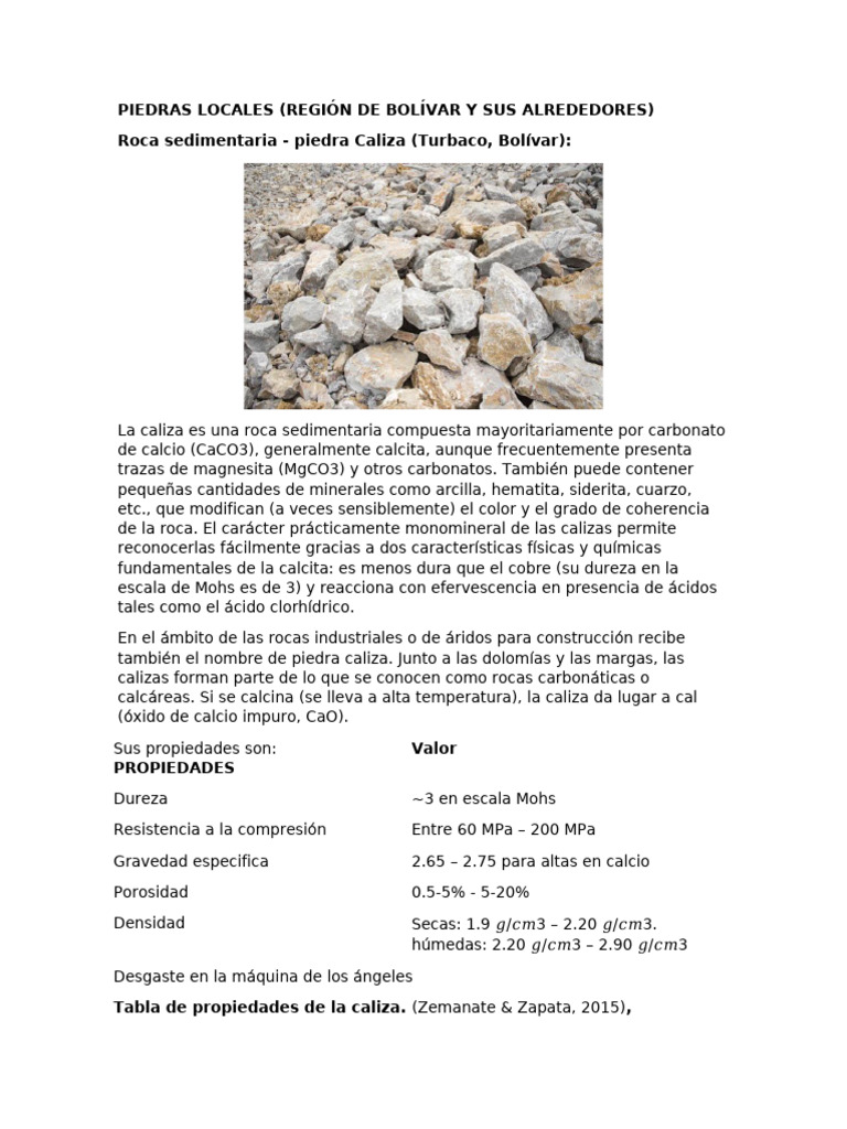 PIEDRAS Caliza | PDF