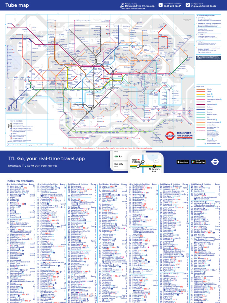 Httpscontent - Tfl.gov - Ukstandard Tube Map PDF | PDF