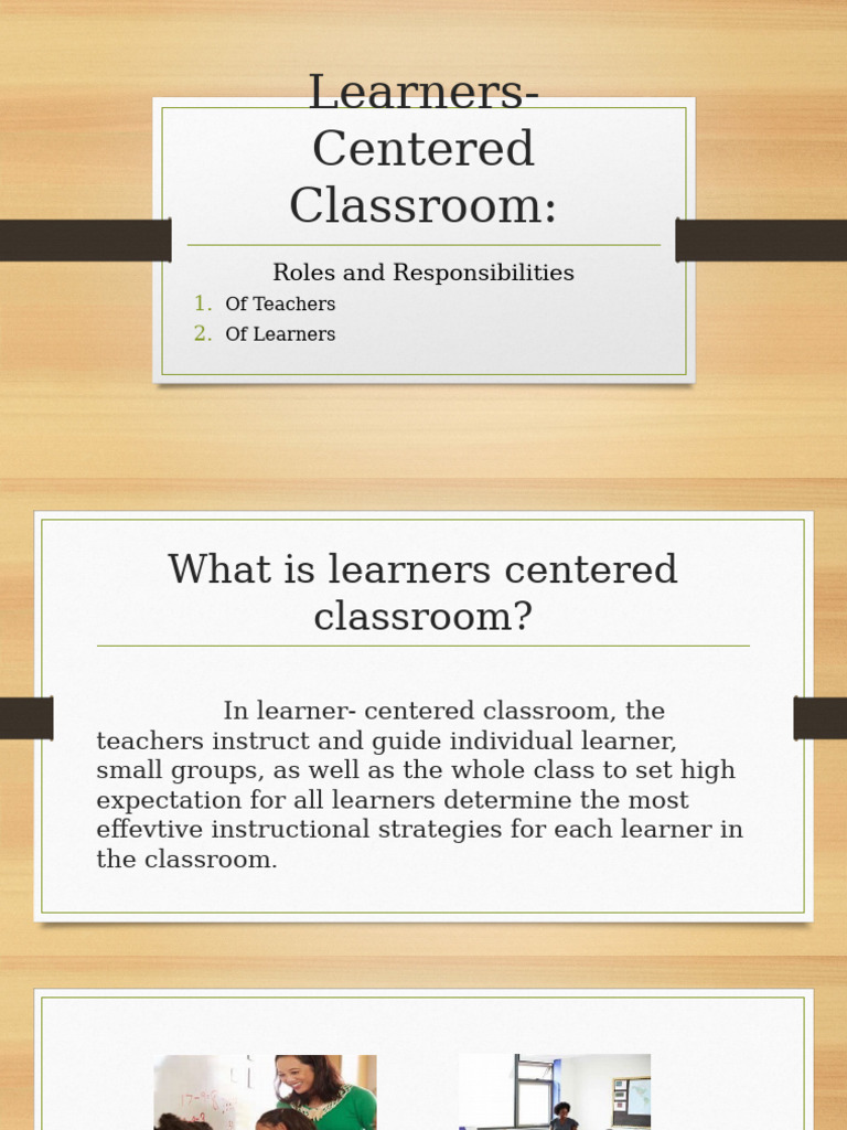 Learners Centered Classroom | PDF