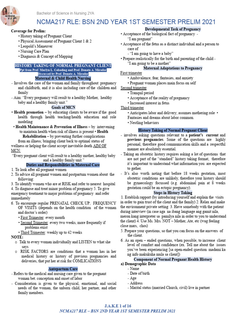 Rle Ncma217 Prelim | PDF