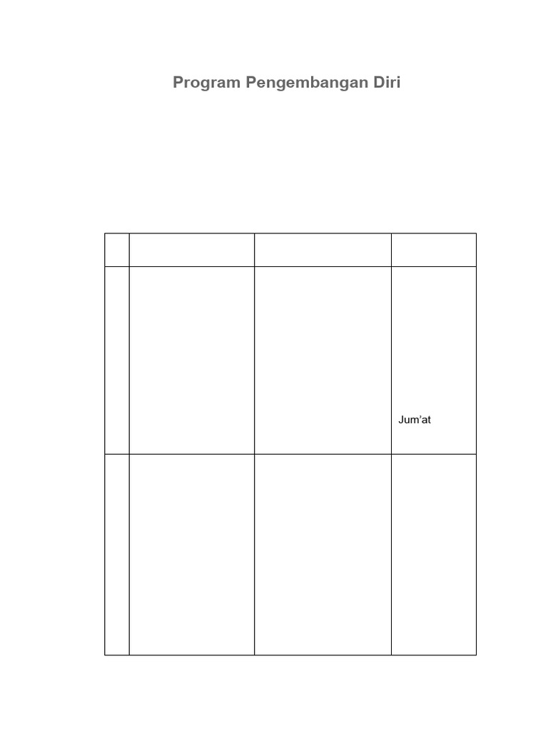 4 Program Pengembangan Diri | PDF