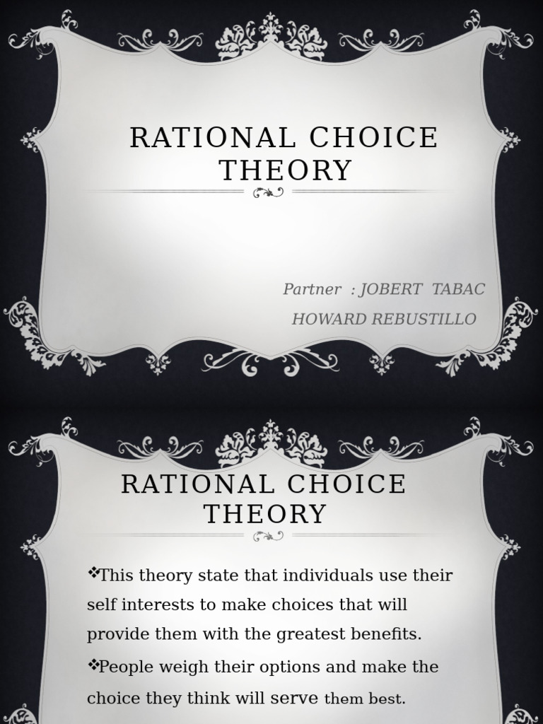 Rational Choice Theory | PDF