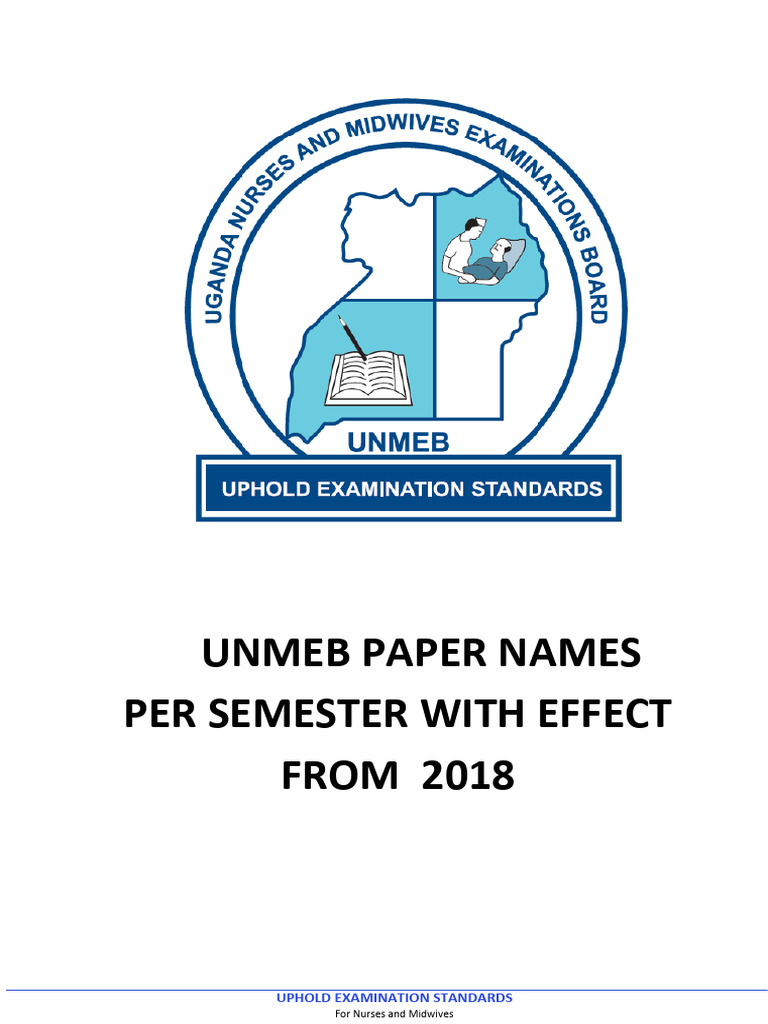 Unmeb Paper Names For Semester System | PDF