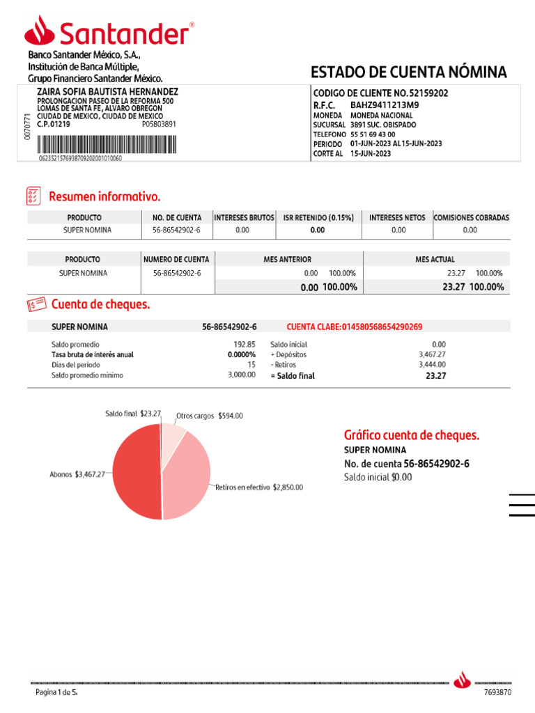 Estado de Cuenta Junio 2023 (Contiene Shiftin | PDF