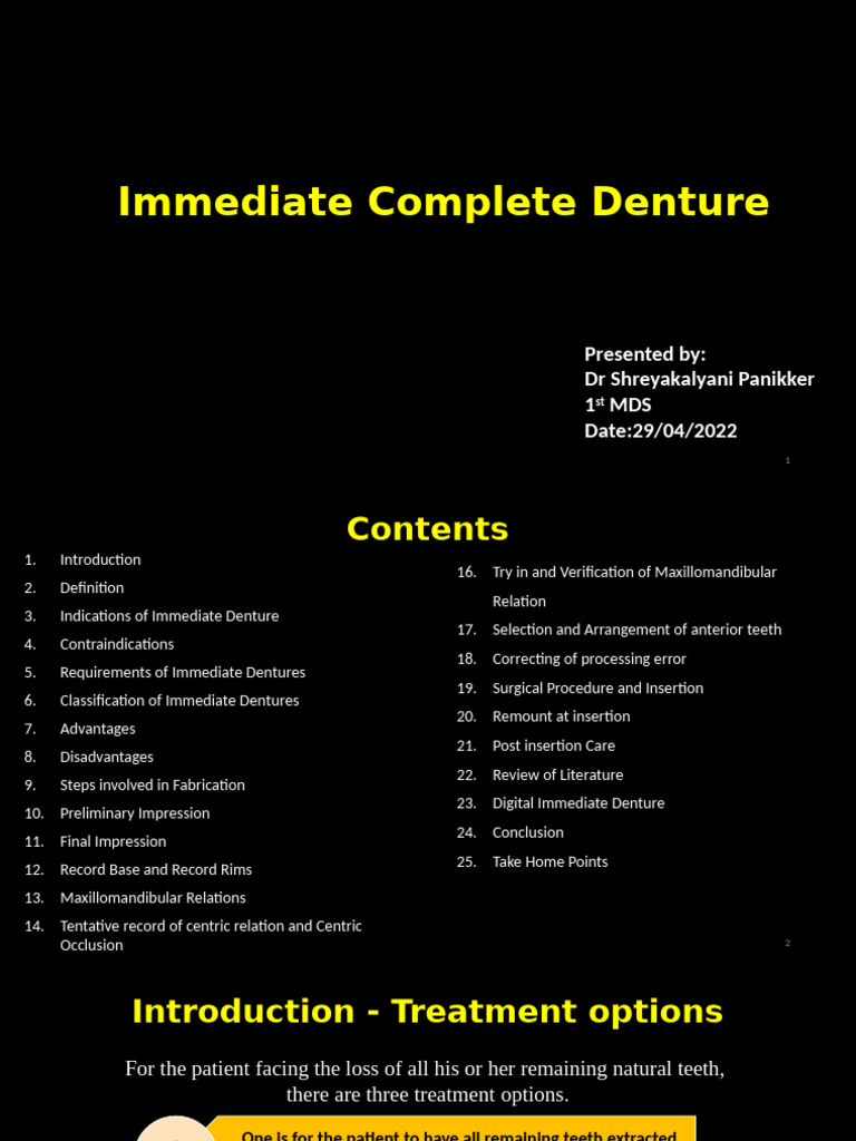 2.immediate Denture Final | PDF