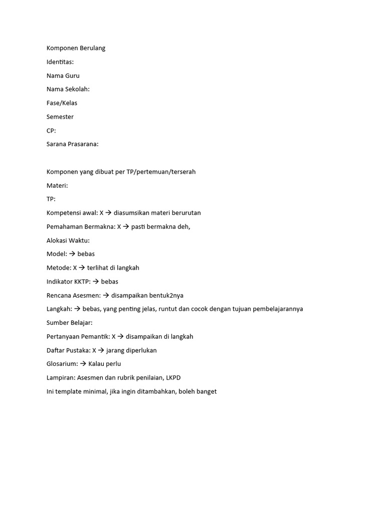 Template Isi Bayu Nowo Adi | PDF