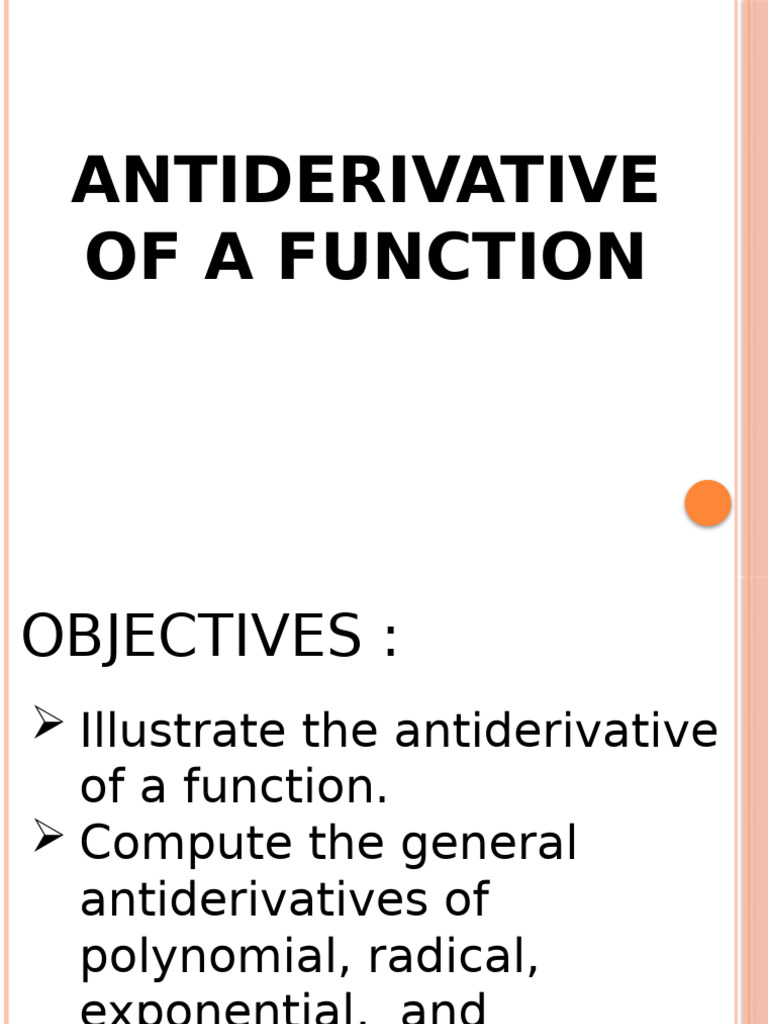 Antiderivative-of-a-Function 4 | PDF