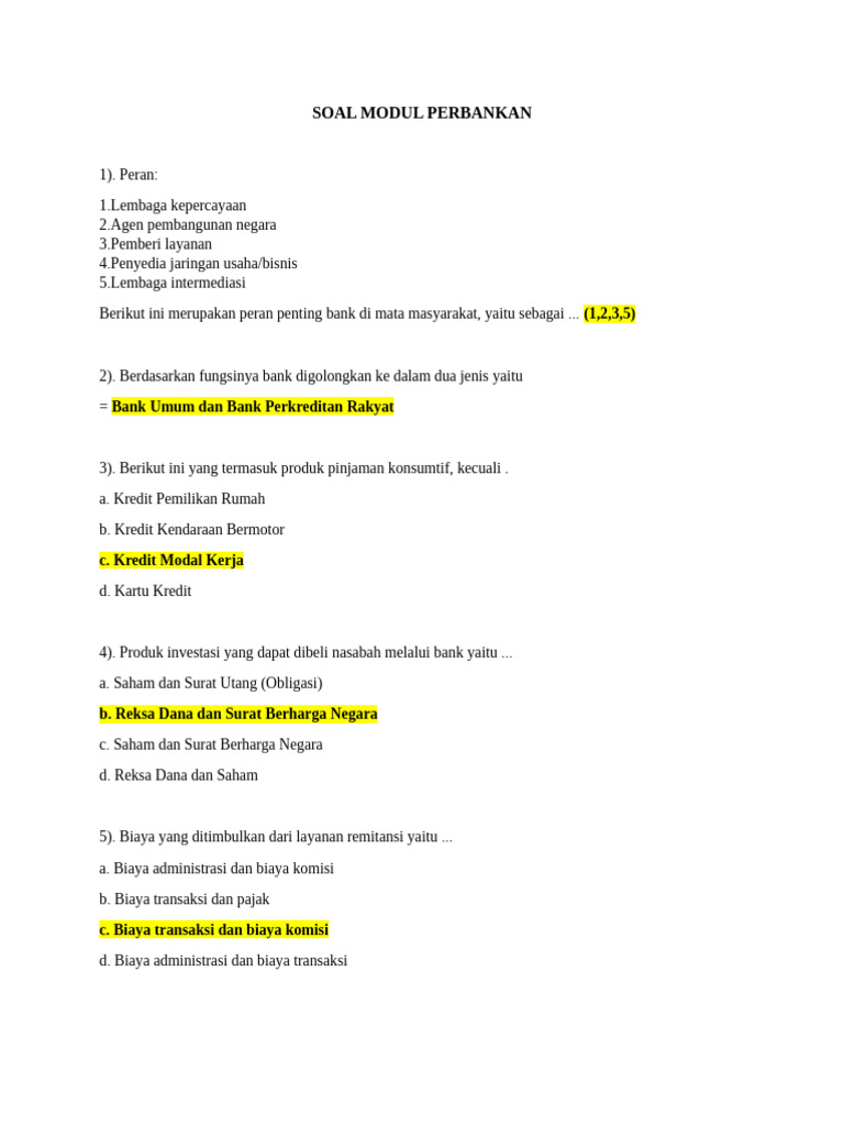 Soal Modul Ojk | PDF